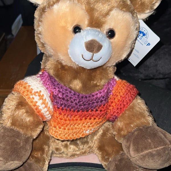 DIGITAL PDF PATTERN Crochet Build a Bear Pullover Sweater - Etsy