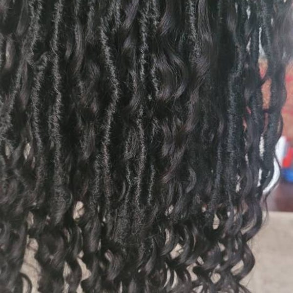 Human Hair Boho Locs - Bohemian Dread Locs - Boheiem Locs - Faux Locs ...
