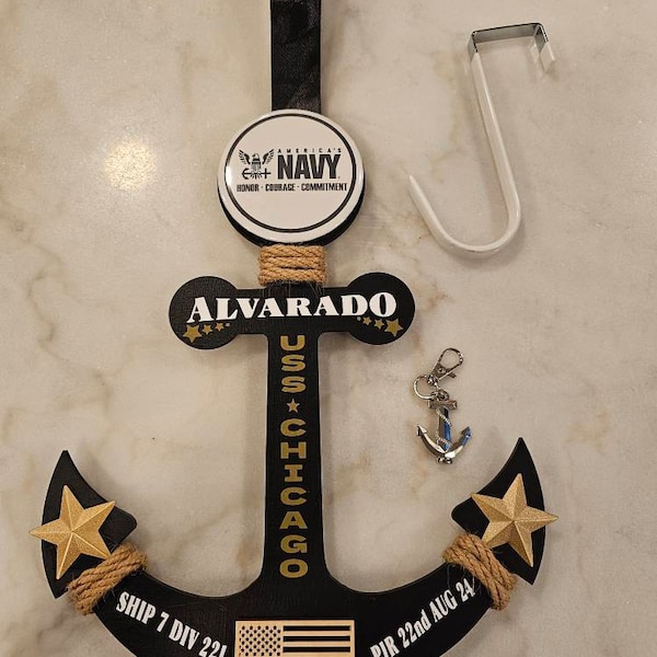 Personalized Veteran 1st Duty Anchor/navy PIR Anchor/navy Gift/navy ...