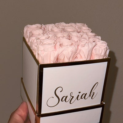 Preserved Roses in a Personalized Black Rose Box Graduation - Etsy