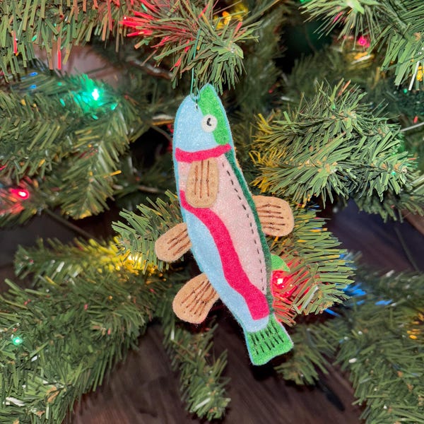 DIY Felt Rainbow Trout Ornament Sewing Pattern (PDF Download) - Etsy