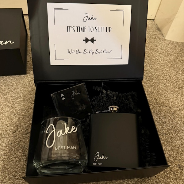 Personalised Best Man Gift, Groomsman Gift, Thank You for Being My Best ...