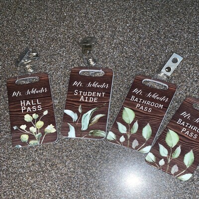 Personalized Hall Passes, Add-on Hall Passes, Various Themes - Etsy