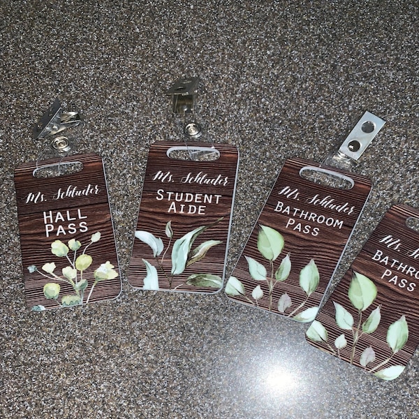 Personalized Hall Passes, Add-on Hall Passes, Various Themes - Etsy