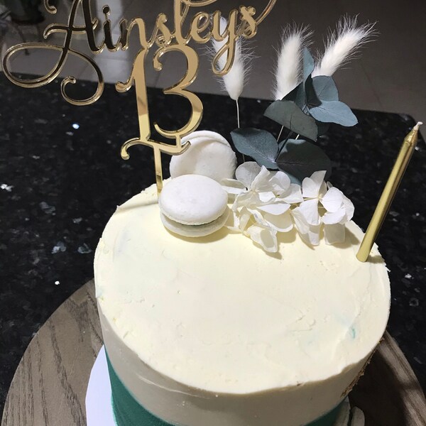 18th Birthday Cake Topper Personalised With Name Cake Topper Cake ...