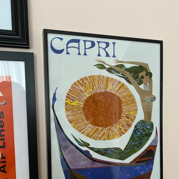 Capri Mermaid Italy Italia Travel Tourism Vintage Poster Repro Free S/H ...