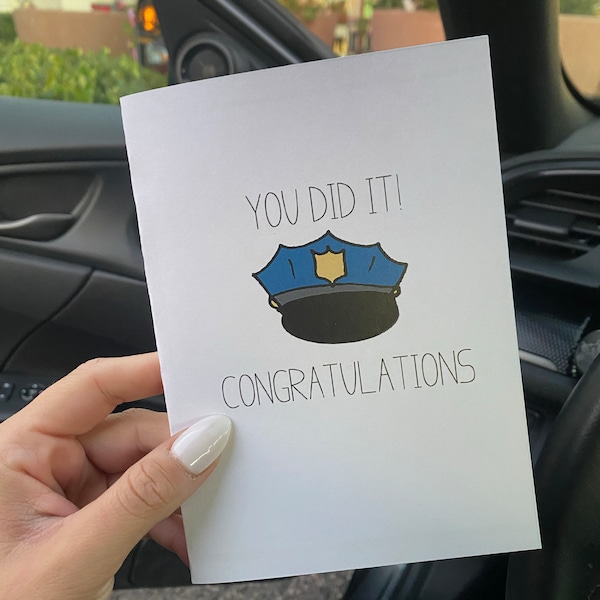 You Did It Police Card - Police Congratulations Promotion Police Academy Graduation Graduate ...