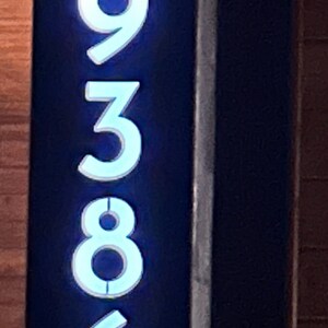Lighted House Number Sign, Solar or Electric Vertical Home Address Sign ...