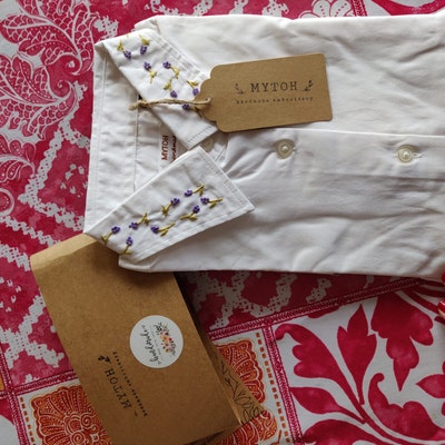 Hand-embroidered Shirt/ Customized Shirt / Flower's Shirt / Hand ...