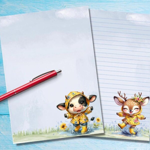 Sea Turtle A5 Letter Writing Paper, Pen Pal Supplies, Stationery Lined ...