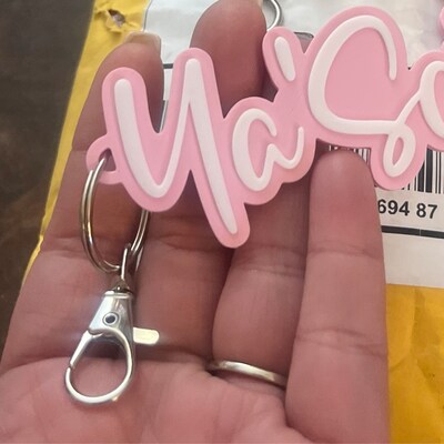 Custom 3D Printed Keychain Custom Key Chain Name Keychain Custom Key ...