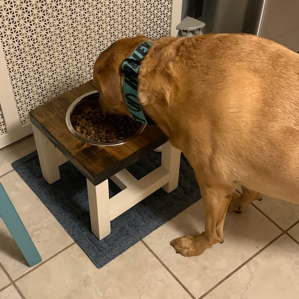 Dog Bowl Stand - Large Dog Bowl Stand - Farmhouse Style - Rustic Dog ...