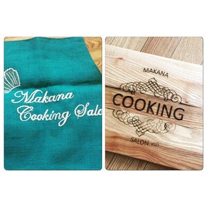 Monogram Burlap Full Aprons Women's Apron Beige Pink | Etsy