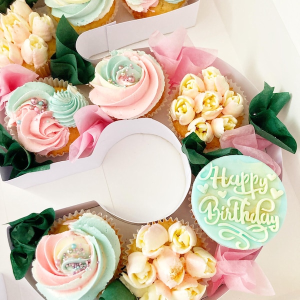 Cupcake Number Boxes, Instruction Guide & Templates, Instant Download ...
