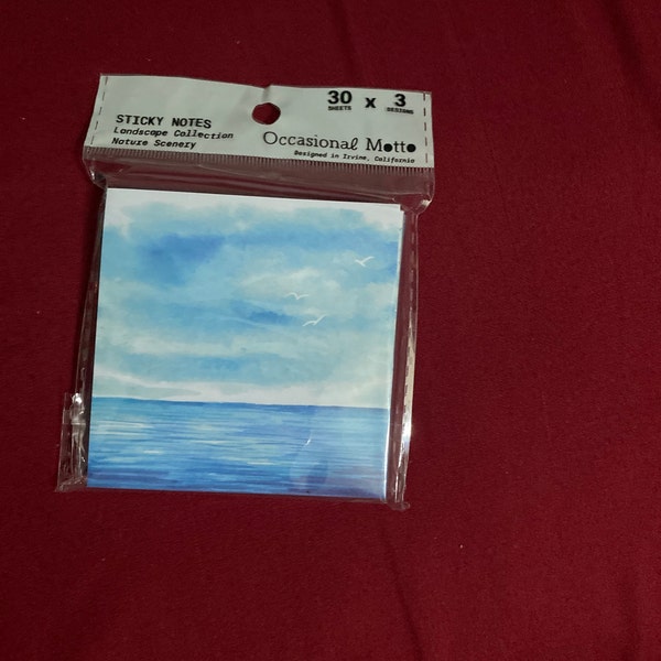 Set of 3 Nature Scenery Sticky Notes | Made in USA | 150 Sheets Memo ...