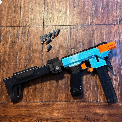 Halo M6 Magnum Full Auto Flycore Nerf Half Dart Blaster - Etsy