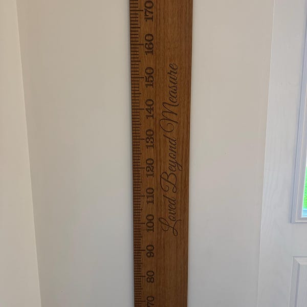 Oak Faced Height Chart, MDF Children's Height Chart, Growth Chart ...