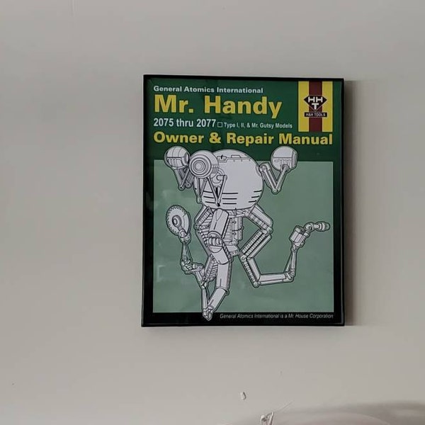 Fallout - Mr. Handy Owner and Repair Manual Cover - 8x10 or 16x20 ...