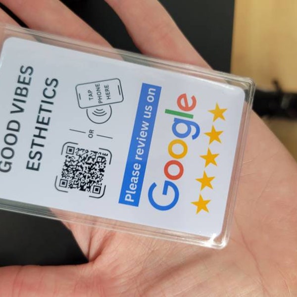 Custom Google NFC & QR Code Tap Card - Made With Your Business Logo ...