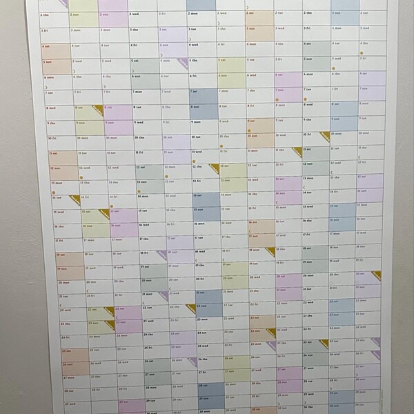 Large Monthly Wall Planner A3 Pastel Wall Planner Individual Pages ...