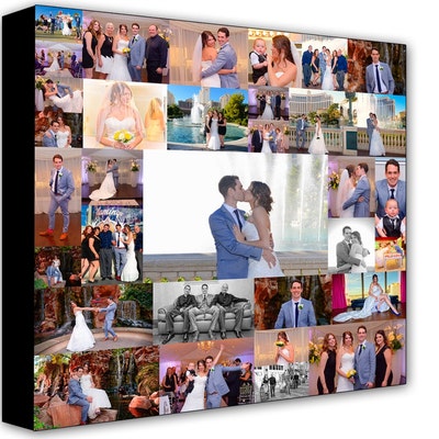 Canvas Photo Collage Gift Personalized Wedding Pictures Photo Collage ...