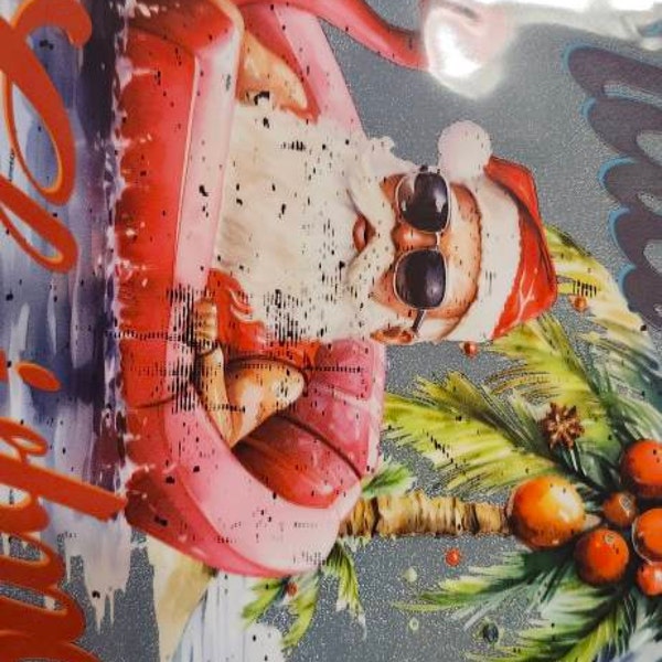 Coastal Christmas PNG, Florida Beach Santa, Tropical Christmas ...