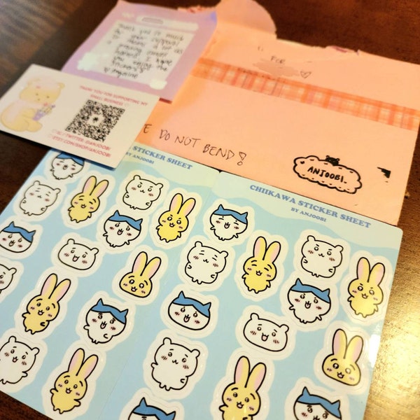 Kawaii Character Glossy Sticker Sheet and Vinyl Stickers- Cute ...