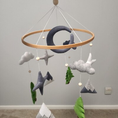 Felt Baby Mobile, Nature Mobile, Forest Mobile, Woodland Mobile, Forest ...