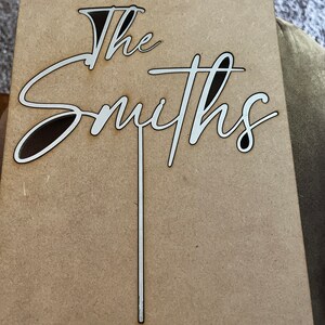 Personalized Wedding Cake Topper / Script Cake Toppers for Wedding ...