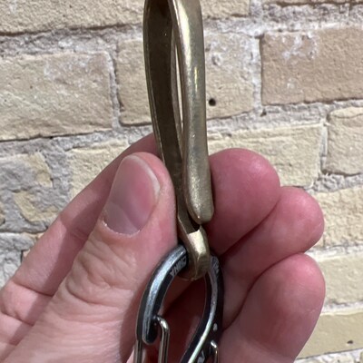 Solid Brass Key Loop Belt Hook Made in USA - Etsy