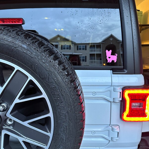 Yorkie Vinyl Decal - Etsy
