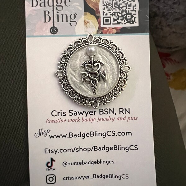 Simple Silver Nurse Pin Pinning Ceremony Natural Outdoors Nursing ...