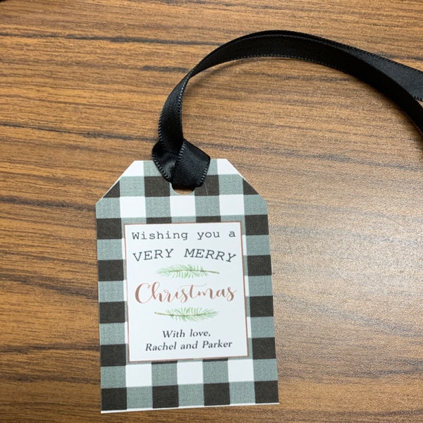 Buffalo Check Christmas Tags, Printable Christmas Tags, Christmas Gift ...