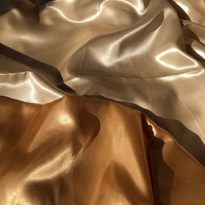 Gold Charmeuse Satin Fabric by the Yard and Wholesale Bolt 60 Wide Charmeuse Fabrics Charmeuse ...