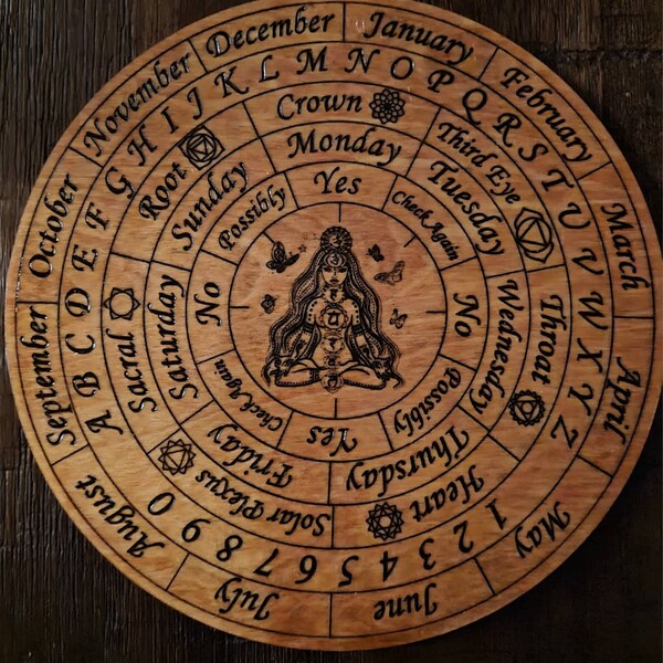 Wooden Pendulum Spiritual Dowsing Board Laser Engraved - Etsy Canada