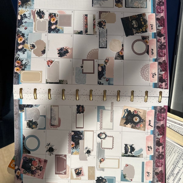 Lace Square Backs Sticker Sheet | Functional Stickers | Planner ...