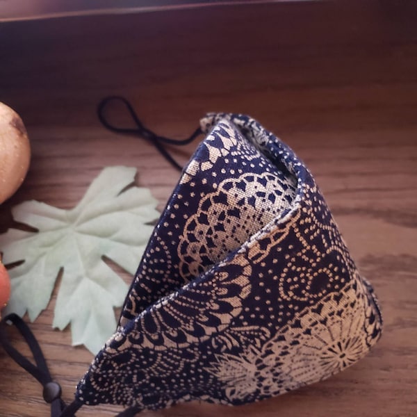 Handmade 3D Origami Face Masks - Nose Wire, Filter Pockets, Adjustable ...