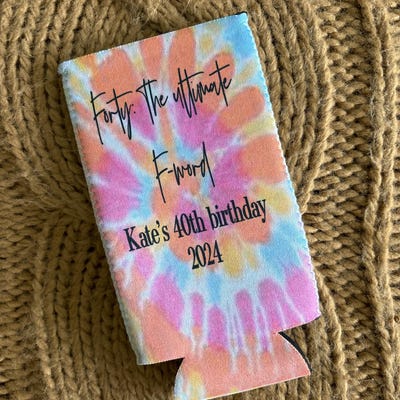 Forty AF Birthday Party Can Cooler Favors. 40th Birthday Favors... 40AF ...