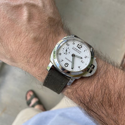 Basque Olive Canvas Watch Strap From 15oz Canvas, 20mm, 22mm, 24mm ...