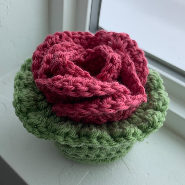 CROCHET PATTERN - Rose Flower Coaster Set Crochet Pattern Flower ...