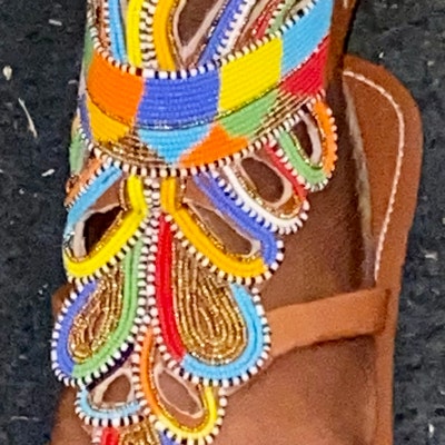 ON Sale,african Handmade Sandals,gladiators Sandals Women Beaded ...