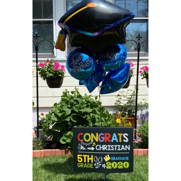 5th Grade Graduate Lawn Sign Class of 2024 Yard Sign Including Stakes ...