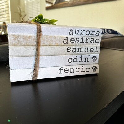 Personalized Custom Book Decor, Personalized Family Books, Personalized ...