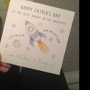 Personalised Father's Day Cards Rocket Fathers Day Cards Space Fathers ...