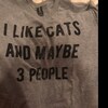 I Like Cats and Maybe 3 People T Shirt, Funny Mens Cat Tshirts, Cat ...