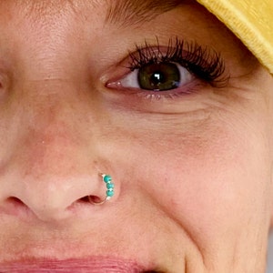 Triple Nose Ring Rose Gold Nose Ring Hoop SET OF 3 Hoops | Etsy