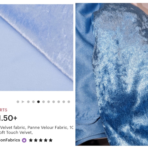 Crushed Velvet Fabric, Panne Velour Fabric, 100% Polyester Velvet, Soft ...