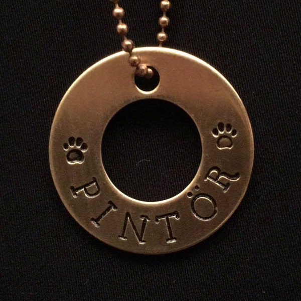 Personalized Dog ID Tag Pet - Hand Stamped Washer - MJ Lessard - Etsy