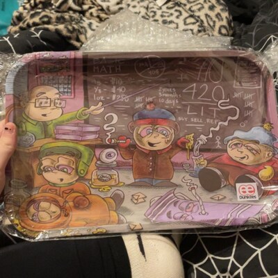SOUTH PARK CLASSROM Metal Rolling Tray Medium Dunkees Joke Gift Roll ...