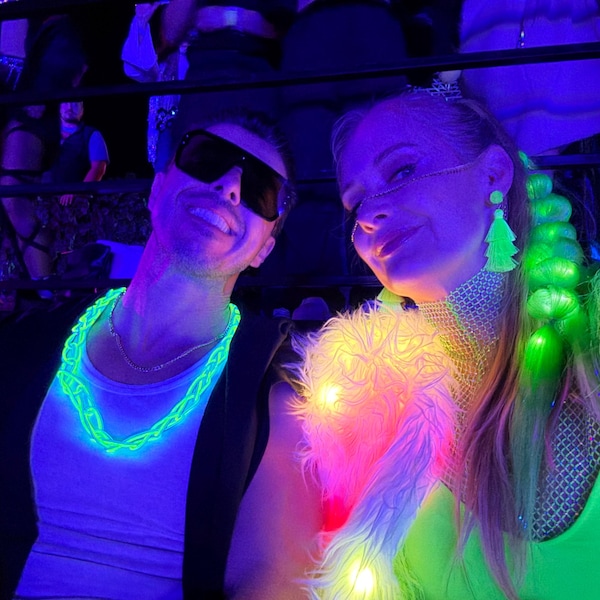 NEON SKELETON SUIT - El Wire, Glow,burning Man Costume,jumpsuit ...
